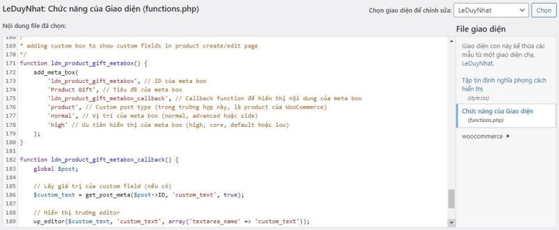 Thêm Custom Text Box cho trang sản phẩm WooCommerce | Duy Nhất